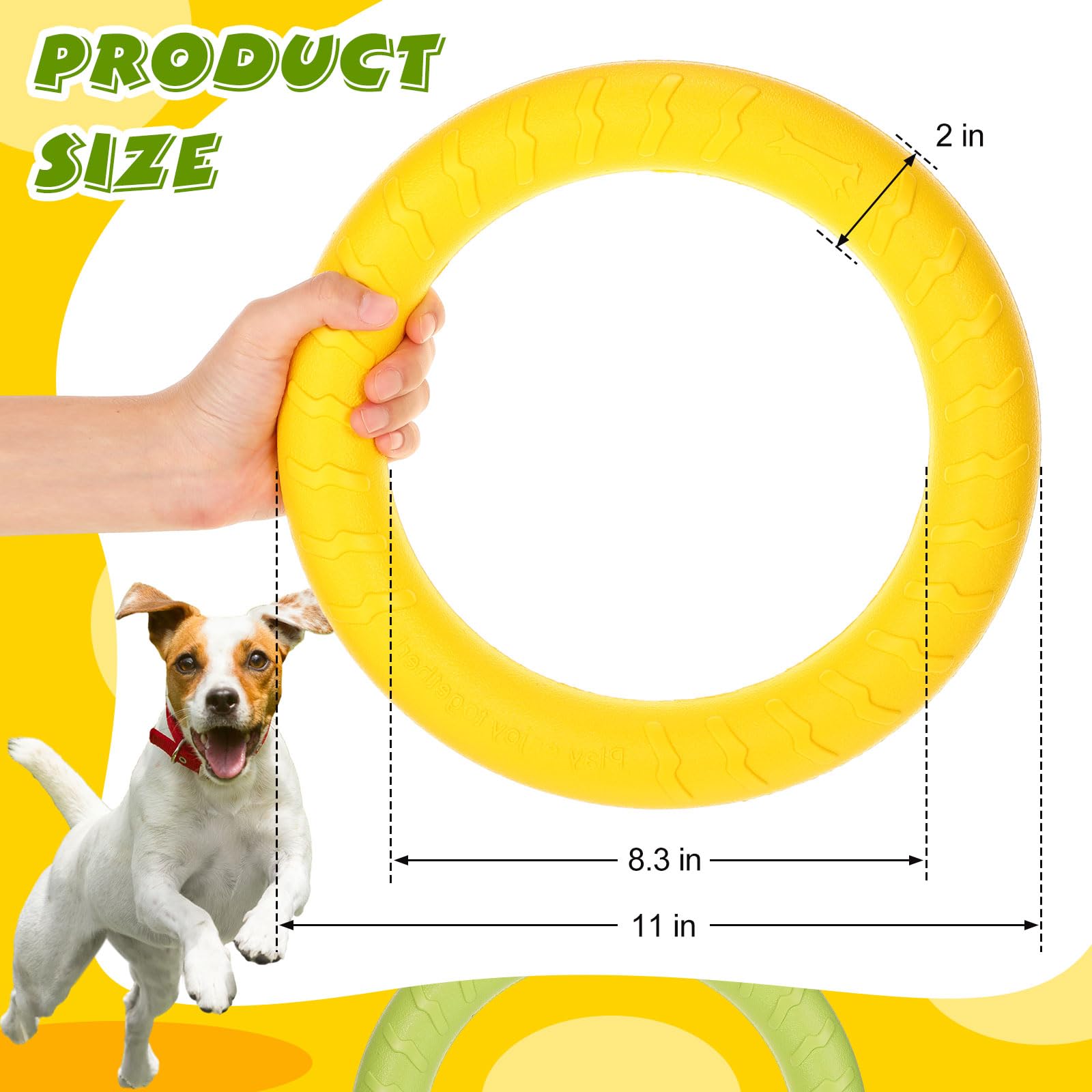 Liliful 4 Pcs Outdoor Dog Toy Dog Ring Toy Dog Flying Discs Dog Chew Toy Dog Playground Equipment for Small Medium Large Dog Training Fetching Throwing Catching Interactive Play, 4 Colors