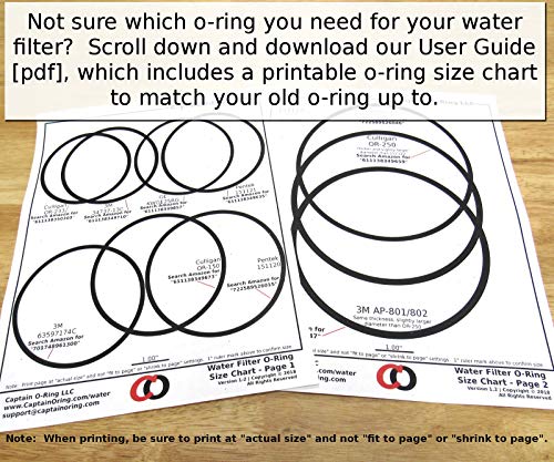 Captain O-Ring LLC - Replacement for Pentek Water 151122 OEM Size Big Blue O-Ring Buna-N ORing (6 Pack)
