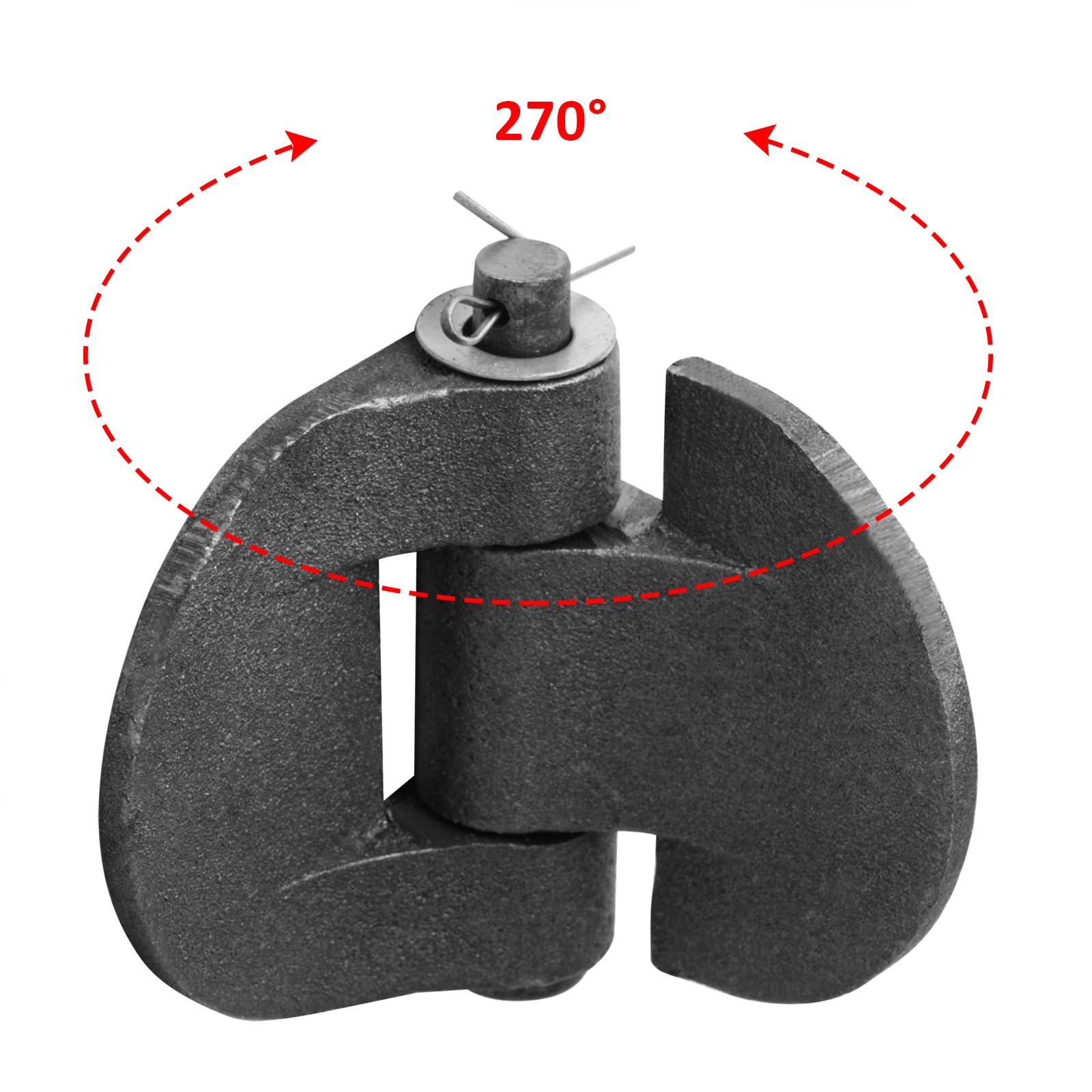 4 PCS 4-1/2"x 3-1/2" Weldable Heavy Duty Gate Hinges Folding Flip Round Edge Hinge with Removeable Pin, 180 Degree Weld on Hinges for Cabinet, Trailer Ramp Truck Cargo Gate Heavy Gates (5mm thickness)