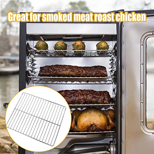 Hisencn Cooking Grate Replacement Parts for Masterbuilt Electric Smoker 30 Inch, 4 Pack 14.6" x 12.2" Chrome Plated Grill Grate for Masterbuilt MB20071117 Smoker grates Replacement