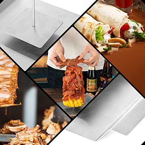 Vertical Tacos Al Pastor Skewer - Brazilian Barbecue Tools Stainless Steel, Doner Kebab Skewer Stand, YIDADA Gaucho Skewer Hack