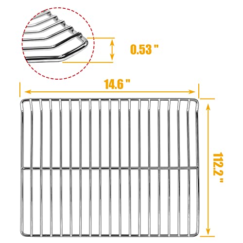 Hisencn Cooking Grate Replacement Parts for Masterbuilt Electric Smoker 30 Inch, 4 Pack 14.6" x 12.2" Chrome Plated Grill Grate for Masterbuilt MB20071117 Smoker grates Replacement