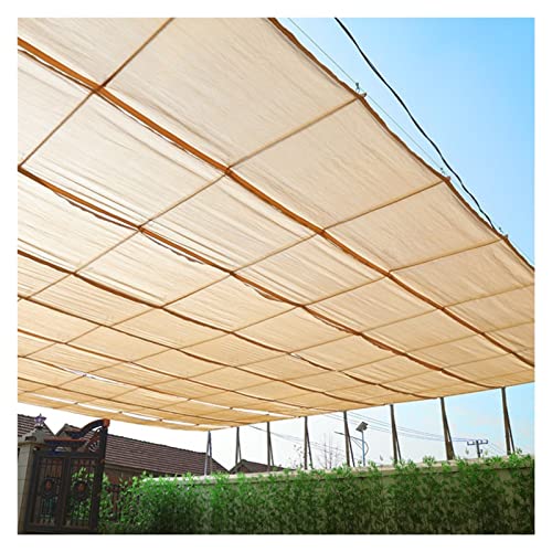 LXLIGHTS Pergola Cover, 95% Sun Protection Shade Sail, HDPE Retractable Wave Shade Net with Mounting Kit for Outdoor Terrace Cafe, Easy to Install (Color : Beige, Size : 0.9x6m)