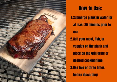 Grilling Planks - 12 Pack Cedar - Premium Extra Thick 1/2 Inch Western Cedar for Barbecue Salmon, Seafood, Steak, Burgers, Pork Chops, Vegetables and More!