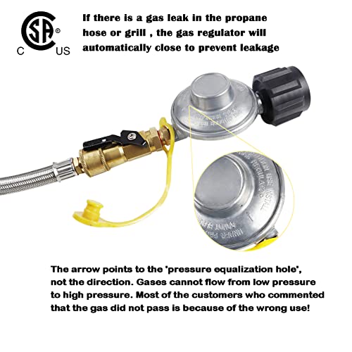 Propane Quick Connect Adapter,1/4 "Quick Connect Fittings,Connect 5-60Lb Propane Tank to Grill,For heaters, Grills,Propane Regulator,RV Propane Regulator,Propane Quick Connect,Propane Tank Regulator