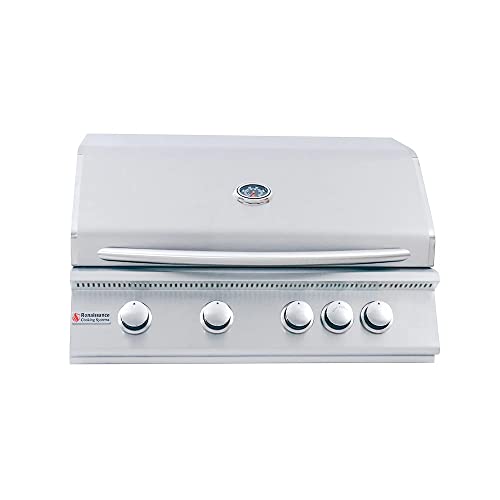 RCS Premier Series Stainless Steel 32 Built-in Grill with Rear Burner -Natural Gas