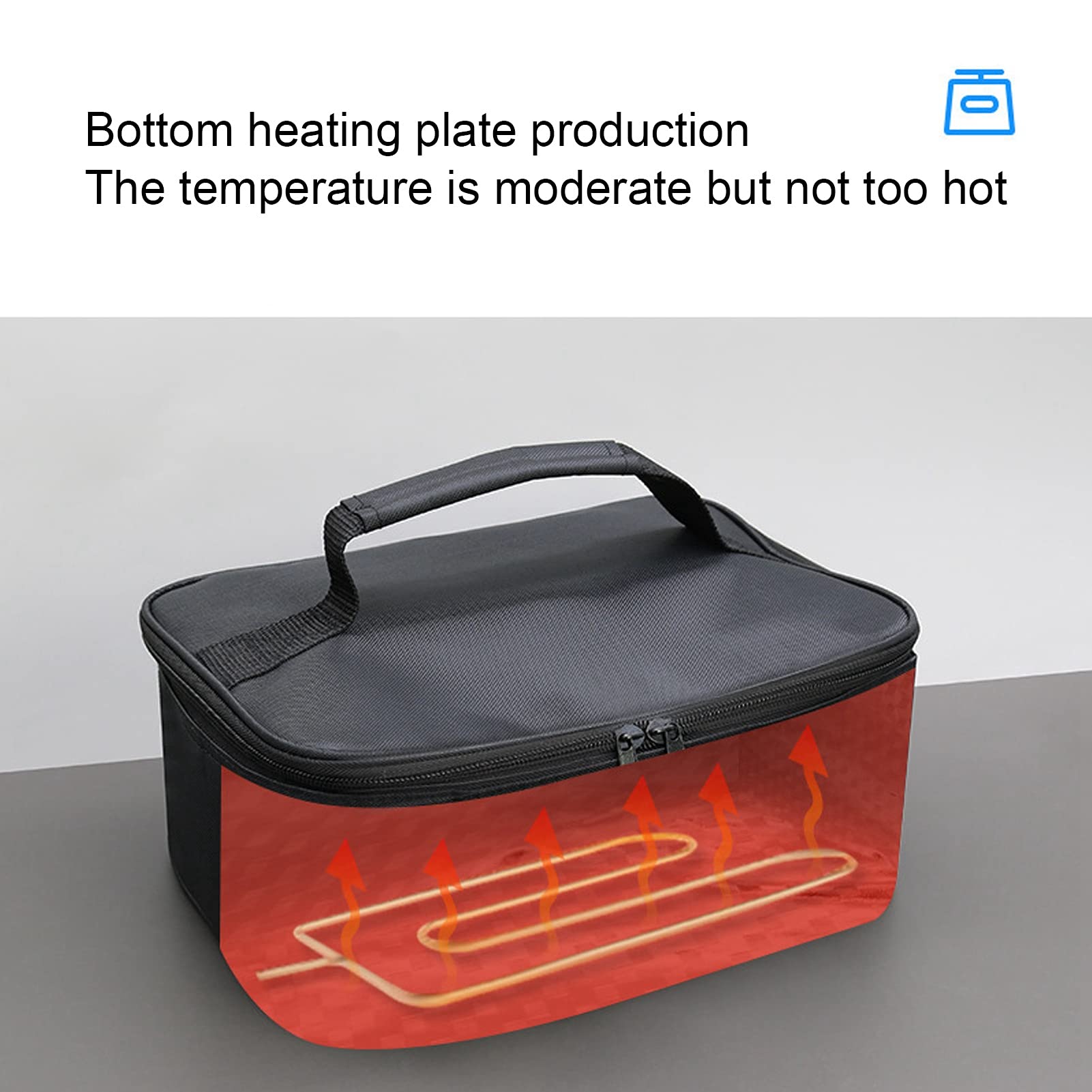 Smart Portable Oven for Car, Portable Mini Car Microwave, 12V Electric Oven Fast Heating Picnic Box for Travel Camping Food Cooking Black