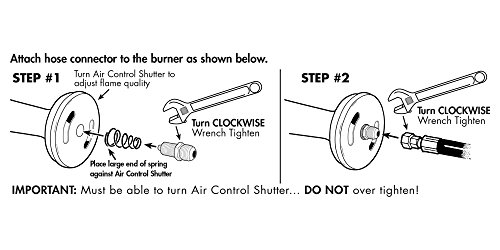 COOKAMP High Pressure Banjo 1-Burner Outdoor Propane Burner Gas Cooker with 0-30 PSI Adjustable Regulator and Steel Braided Hose SA1250