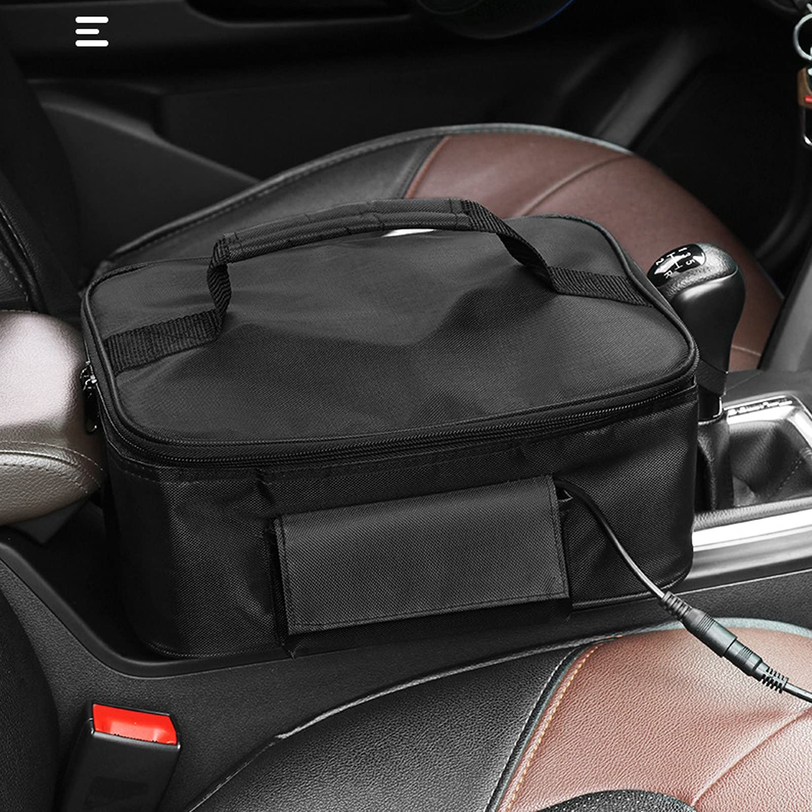 Smart Portable Oven for Car, Portable Mini Car Microwave, 12V Electric Oven Fast Heating Picnic Box for Travel Camping Food Cooking Black