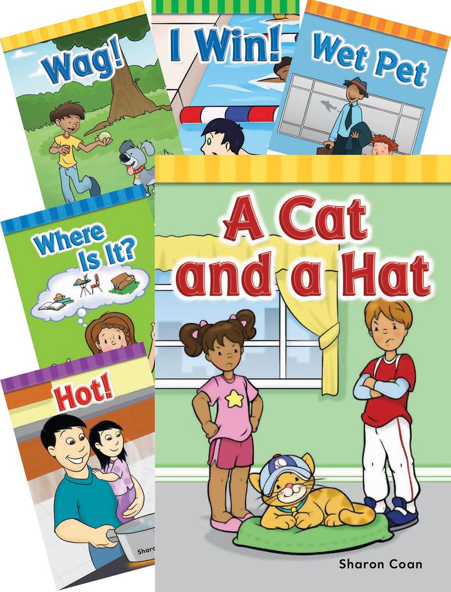 Teacher Created Materials - Classroom Library Collections: Short Vowel Rimes - 18 Book Set - Grades PreK-1 - Guided Reading Level A - D