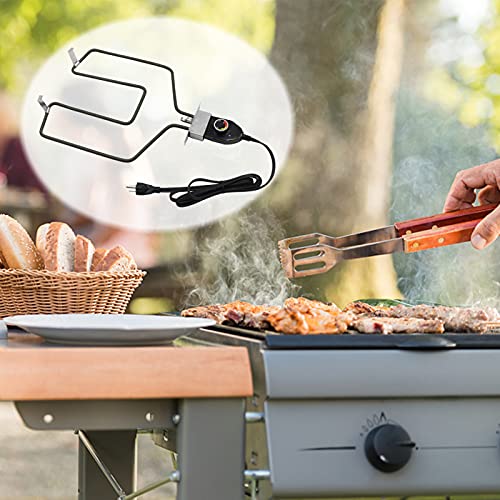 Grill Heating Element and Electric Smoker Replacement with Adjustable Thermostat Cord Controller,1500 Watt Heating Element Compatible with Masterbuilt Smoker & Turkey Fryers and Most Electric Smokers