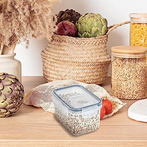 Kitchen Organizers and Storage, Single Clear Plastic Storage Containers with Lids Kitchen Airtight Jar, Sugar Flour Container Big and Small Food Bin for Kitchen Pantry Organizers and Storage (2000ML)