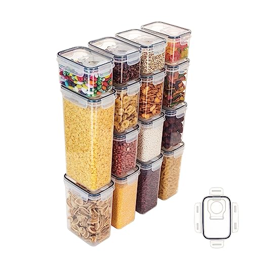 Kitchen Organizers and Storage, Single Clear Plastic Storage Containers with Lids Kitchen Airtight Jar, Sugar Flour Container Big and Small Food Bin for Kitchen Pantry Organizers and Storage (2000ML)