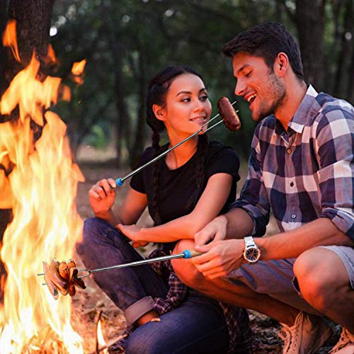 Fzbjayoon Marshmallow Roasting Sticks Set of 15 Smores Skewers Camping Cookware 32 Inch Campfire Roasting Sticks for Kids