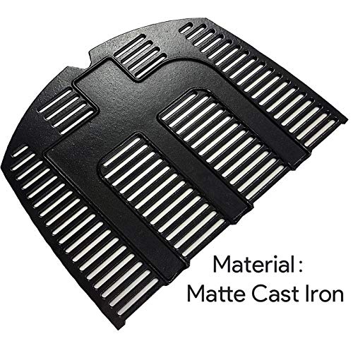 soldbbq 7646 7584 Replacement Cooking Grates for Weber Q300 Q320 Q3000 Q3200 Series Gas Grills, Matte Cast Iron Cooking Grate Replacement Parts for Weber 7646 7584