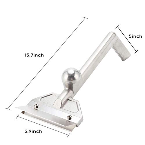WITBASS Grill Scraper, Heavy Duty Aluminum Die-Cast Extra Large Griddle Scraper Set with Blades Flat Top Grill Accessories Griddle Cleaning Kit (16''*6'' Grill Scraper)