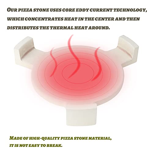 OLAMO 15.4" Plate Setter with 3 Legs,Plate Setter Heat Deflector for Medium Big Green Egg,Ceramic Heat Deflector For Big Green Egg Accessories,Smoking Stone Replacement for Kamado Grills