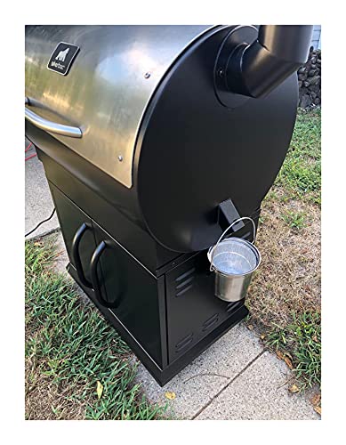 Grease Drip Metal Bucket with 10-Pack Disposable Foil Liner Kit Replacement Parts for Traeger Assecories HDW152 BAC407z , for Pit Boss 67292, for Oklahoma Also Fits Most Wood Pellets Grill or Smoker