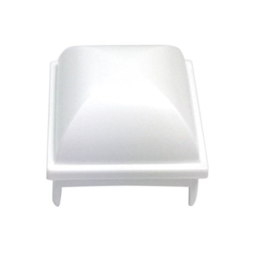 InstaCap Above Ground Pool Fence Post Caps- (Package of 12 Pieces) White, 1.5 inch Square Post (fits Many Brands of Pools)