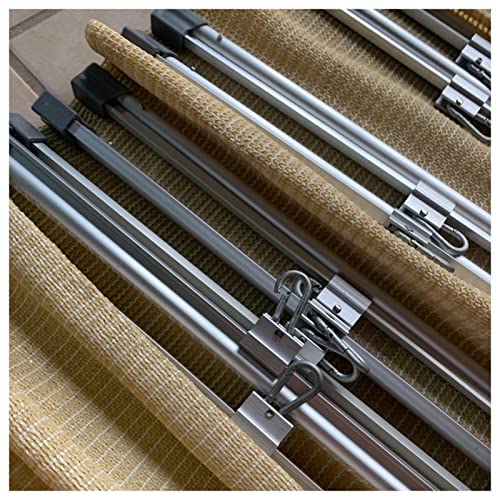 Pergola Shade Cover Wave Sail, Retractable Patio Sunscreen Canopy Permeable Mesh Fabrics Cloth Uv Blocking for Terrace Deck Gazebo (Color : Beige, Size : 0.5x4m)