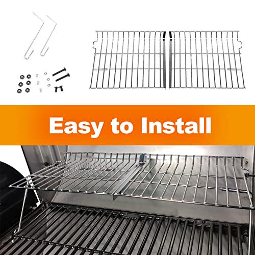 Hisencn Grill Warming Rack for Char Griller 5050 3001 5650 5072 3008 Stainless Steel Warming Rack Replacement for Gas & Charcoal Grill Char-Griller 5050 5650