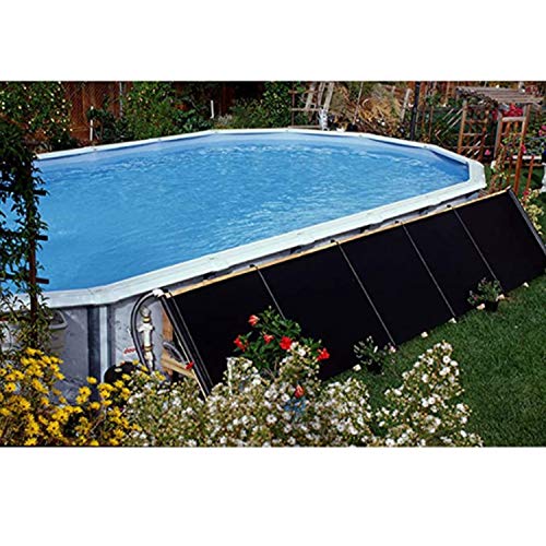 Fafco 10028 Universal 24ft x 3.75in Solar Panel Heating Kit with Pre Plumbed Paneling and Built in Manual Bypass Valve for Above Ground Swimming Pools