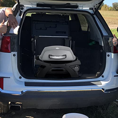 MASTER COOK Gas Grill, BBQ Propane Gas Grill with Side Tables Grill Cart, Portable Tabletop Gas Grill for Patio, Beach, Picnic, Outdoor Camping