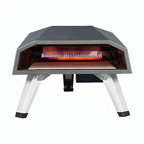 Outdoor Pizza Oven Gas Pizza Oven Portable Outside Ovens - Foldable Feet with Propane Gas Regulator and Hose, Pizza Peel, Stone. 12'' Pizza Maker for Outdoor Cooking