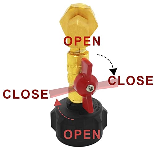 MENSI Elbow Design QCC Type 1 Propane Refill Adapter with 3 Pieces of Bottle Thread Protection Cap Refiller Kit for 1 Pound Disposal Bottle