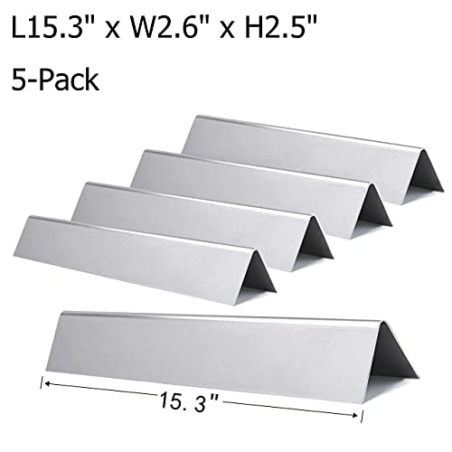 GasSaf 15.3 inch Flavorizer Bars and 17.5 inch Grill Grates Replacement for Weber 7636 7638, Spirit 300 Series E310 E320 E330 S310 S320 S330 Gas Grills with Front Control Knob (2013-2017)