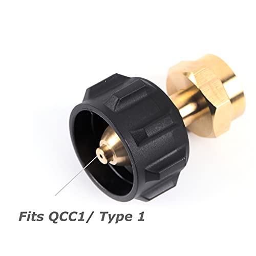 Propane Adapter, Propane Refill Adapter, QCC Type Propane Bottle Filler Adapter for Outdoor Camping Grill BBQ (Adapter)