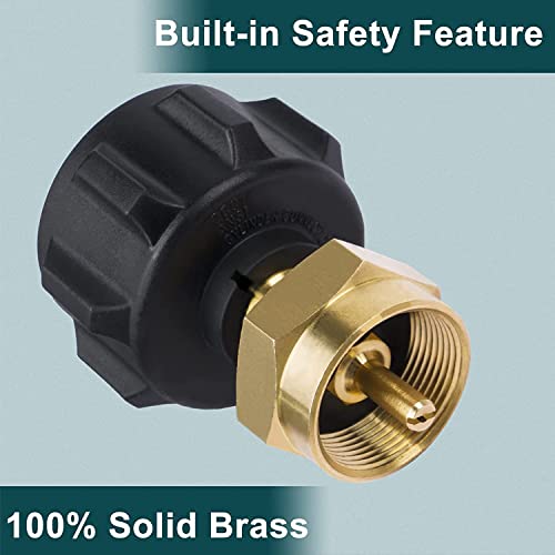 GASPRO Propane Refill Adapter, Fill 1 Pound Bottles from 20lb Tank, Easy to Use, Solid Brass