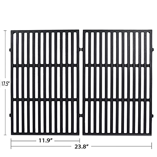 GasSaf 15.3 inch Flavorizer Bars and 17.5 inch Grill Grates Replacement for Weber 7636 7638, Spirit 300 Series E310 E320 E330 S310 S320 S330 Gas Grills with Front Control Knob (2013-2017)