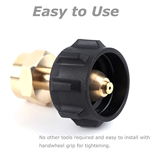 Propane Adapter, Propane Refill Adapter, QCC Type Propane Bottle Filler Adapter for Outdoor Camping Grill BBQ (Adapter)