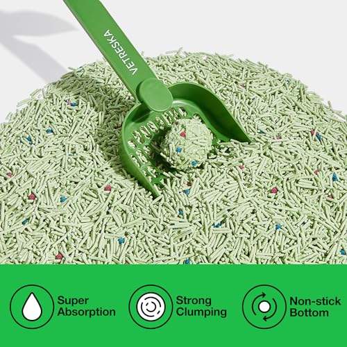 VETRESKA Tofu Cat Litter,Natural Kitty Litter Strong Clumping Flushable Cat Litter Pellets Ultra Absorbent Deodorant Tofu Litter,Dust-Free,Low Tracking,Eco-Friendly,Green Tea(5.5lb×1bag)