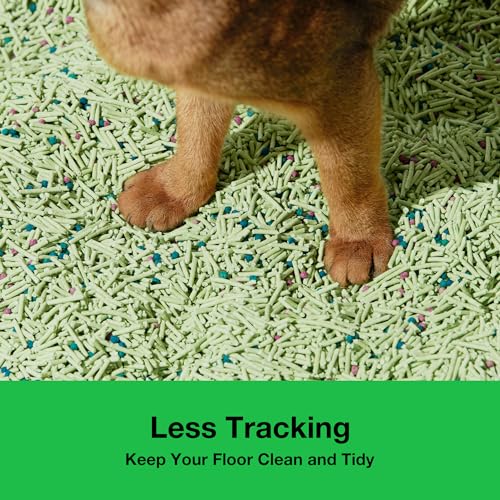 VETRESKA Tofu Cat Litter,Natural Kitty Litter Strong Clumping Flushable Cat Litter Pellets Ultra Absorbent Deodorant Tofu Litter,Dust-Free,Low Tracking,Eco-Friendly,Green Tea(5.5lb×1bag)
