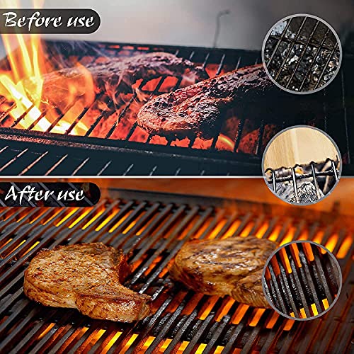 Wood Grill Scraper,Wooden Grill Cleaner Bristle Free,Wood Grill Brush BBQ Scrapers with Bottle Opener Natural Safe Cleaning Scraper for Top and Between Barbecue Grates