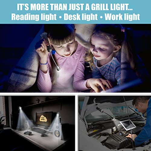 Revive Outdoors BBQ Grill Light with LED Lights & Magnetic Base - Accessory for Outdoor Cooking on Grill, Smoker, or Griddle & Grilling Gift for Men