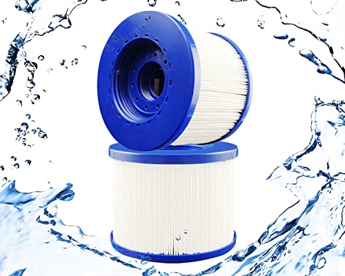 Kvjicdo Pool Filter Fit for CO-Z Spa Tub Filter for Inflatable Hot Tubs, Portable Tubs, Swimming Pools, Outdoor Hot tubs and Above Ground Swimming Pool Accessories (2 Pack)