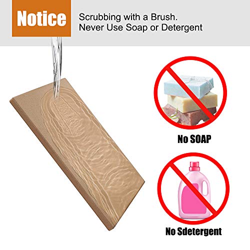 Augosta Pizza Stone for Oven and Grill, Free Wooden Pizza Peel paddle, Durable and Safe Baking Stone for grill, Thermal Shock Resistant cooking stone, 15 x 12 Inch