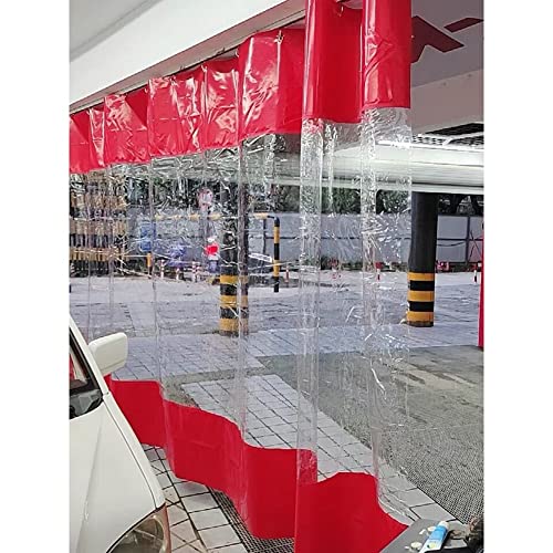 Outdoor Tarp Curtain Waterproof - Weather Resistant Patio Clear Curtain for Pergola, Porch, Garage, Cabana/Indoor with Rustproof Grommets (Color : Clear, Size : 2x2.5m/6.5x8.2ft)