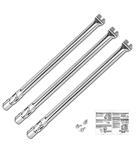 GRISUN 62752 19.5 Inch Grill Burner for Weber Genesis 300 Series 304 Stainless Steel - Genesis E310 E320 E330 S310 S320 S330 Gas Grills with Front Control (2011-2016)