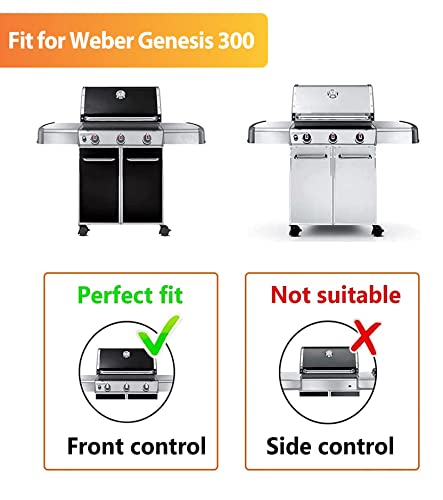GRISUN 62752 19.5 Inch Grill Burner for Weber Genesis 300 Series 304 Stainless Steel - Genesis E310 E320 E330 S310 S320 S330 Gas Grills with Front Control (2011-2016)