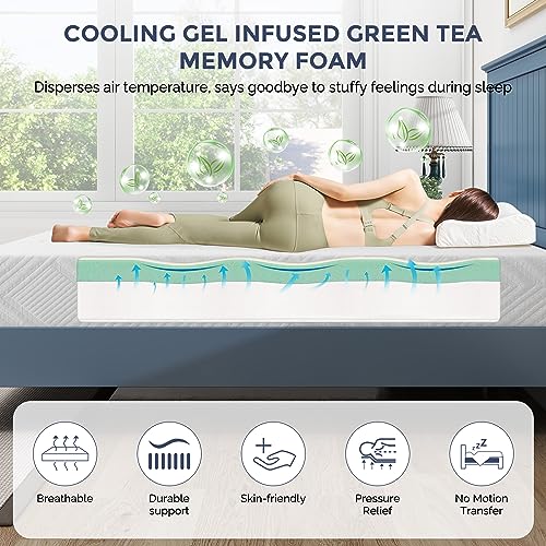 IULULU 6 Inch Twin Mattress in a Box Memory Foam Bed Mattresses Mattress Twin for Bunk Bed Single Bed Daybed Trundle Bed, CertiPUR-US, White