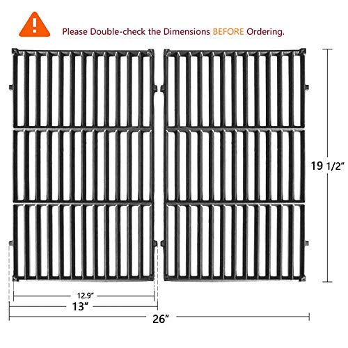 Hongso 19.5" Grill Grates 17.5" Flavorizer Bars for Weber Genesis 300 Series E-310 E-320 E-330 EP-310 EP-320 EP-330 S-310 S-330 Gas Grill (2011-2016 with Front Control Knobs) 7524 7621