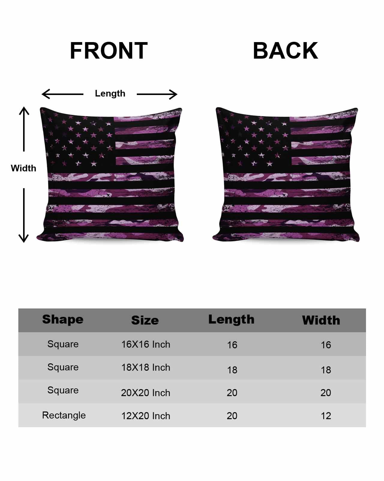 Pillow Cases Linen Pillow Shams Independence Day Camo American Flag Patriotic Pillow Cases Set of 2 16x16 Inches Pillowcases Square Cushion Covers Flax Soft Linen Pillow Covers for Couch Sofa