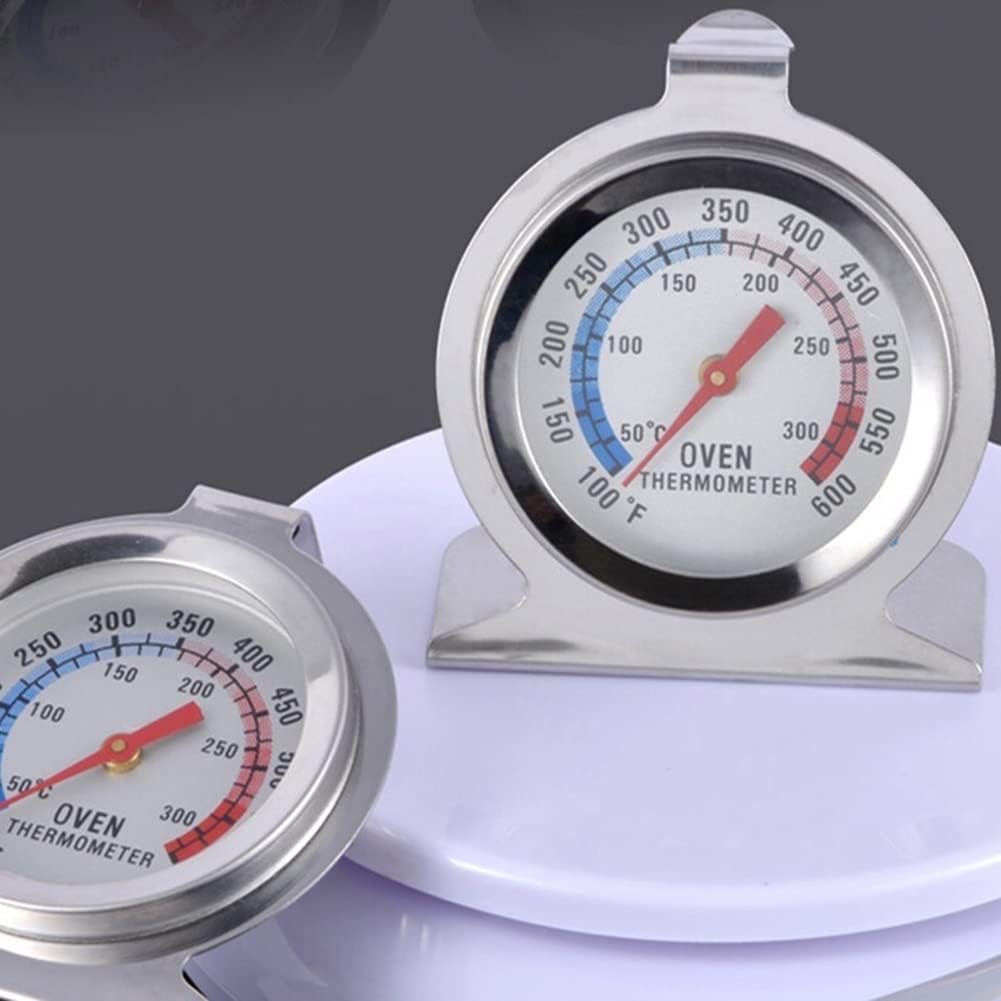 Oven Thermometer Cooking Thermometer Instant Read Oven Grill Fry Chef Smoker Thermometer, Large Dial Kitchen Cooking Oven Thermometer 50-300°C/100-600°F Stainless Steel Kitchen