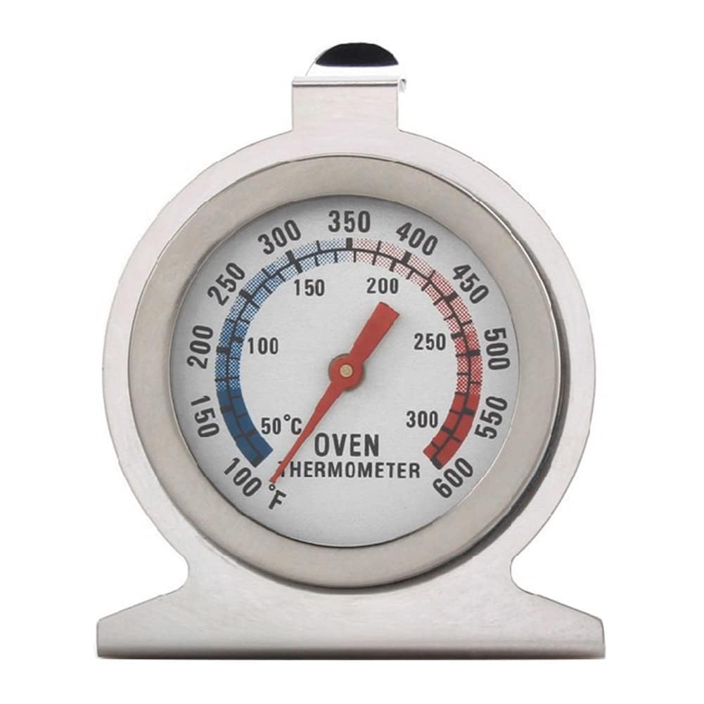 Oven Thermometer Cooking Thermometer Instant Read Oven Grill Fry Chef Smoker Thermometer, Large Dial Kitchen Cooking Oven Thermometer 50-300°C/100-600°F Stainless Steel Kitchen
