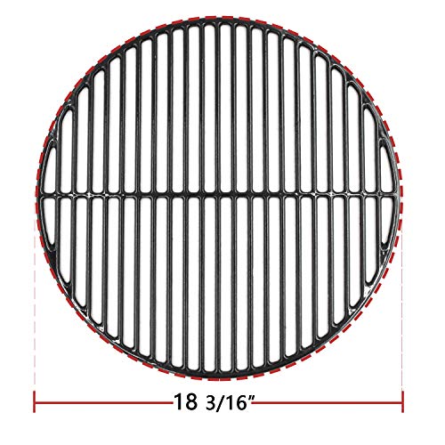 Hongso 18 3/16 Inch Porcelain Coated Cooking Grid Grates Polished Non-Stick Replacement for Large Big Green Egg, Vision Grill VGKSS-CC2, B-11N1A1-Y2A, Accessories,Other Kamado Grill, PCI991