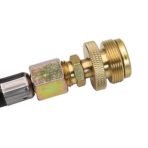 METER STAR 12 Ft Quick Connect Liquid Propane Hose for RV to Hook Up Portable Camping BBQ Grill,Quick-Change Connection Convert to 3/8β Female Flare Hose for 1lb Tank Regulator